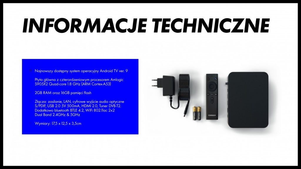 CANAL+ BOX 4K dekoder na Android. TV internetowa